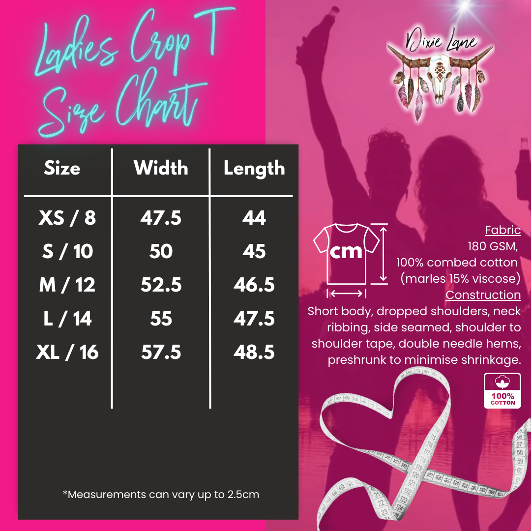 Wallen Crop T [ONLY XS & XL LEFT] – Dixie Lane AUS