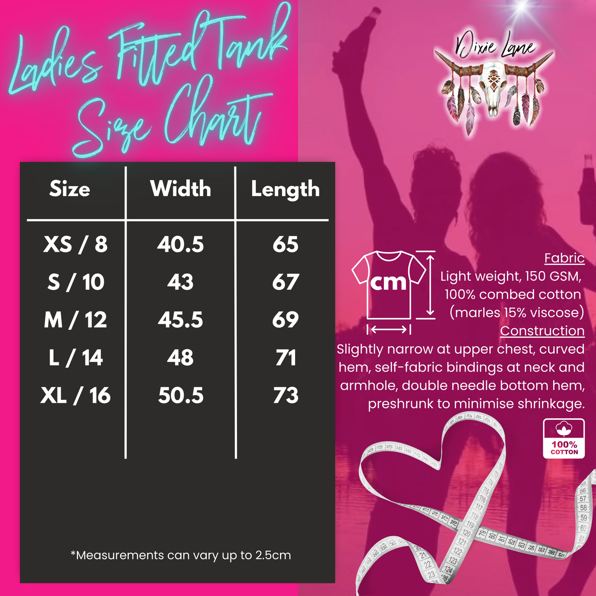 Dixie Lane Classic Tank - White – Dixie Lane AUS