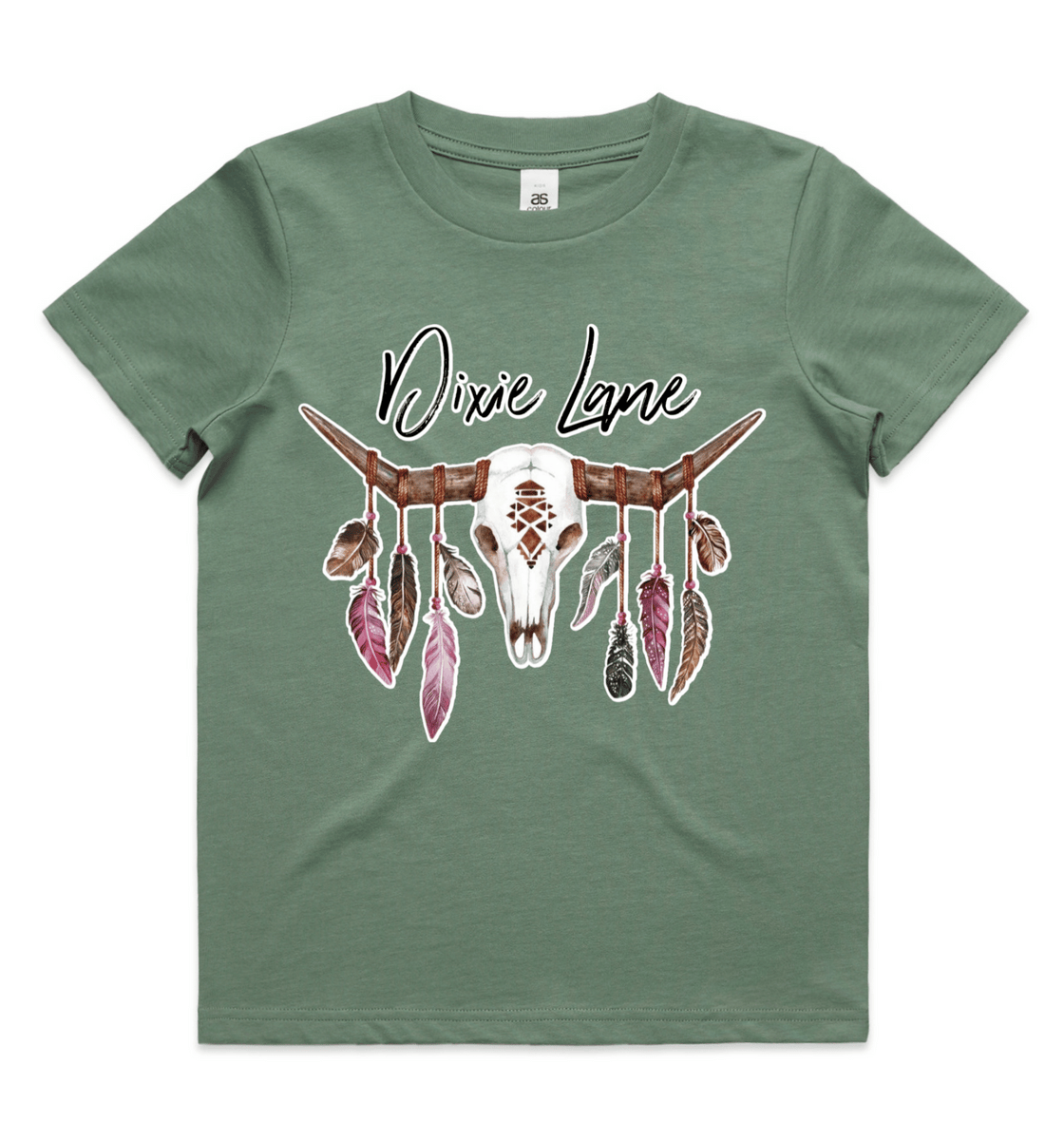 Girls Dixie Lane Logo T - SAGE – Dixie Lane AUS